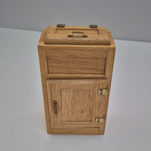 Toys | Vintage Wood Dollhouse Ice Box Fridge Cabinet | Poshmark